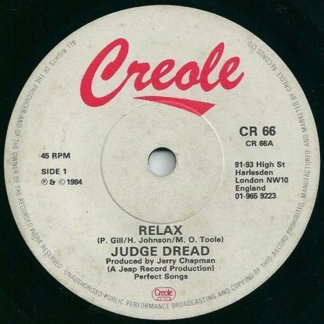 Judge Dread - Relax - TASTY RECORDS